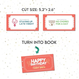 Birthday Coupon Template, Birthday Voucher, Editable Birthday Coupons ...