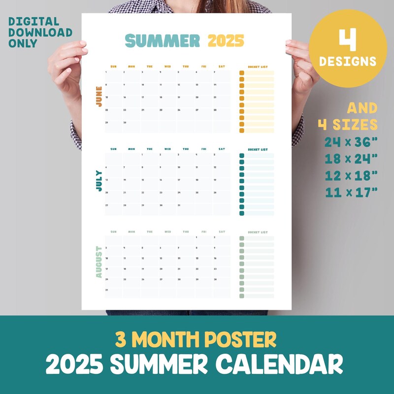 Summer of Fun Calendar - Etsy