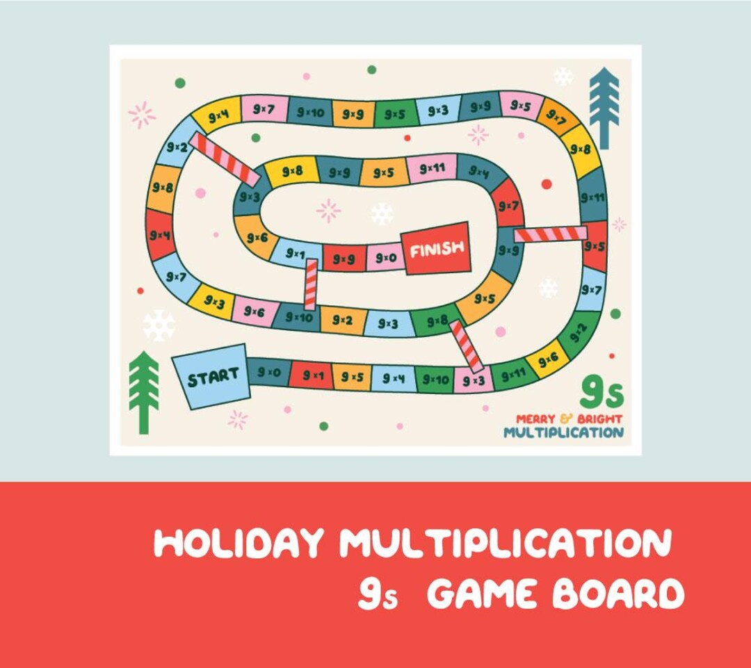 9s Multiplication Practice Game, Christmas Homeschool, Winter Break ...