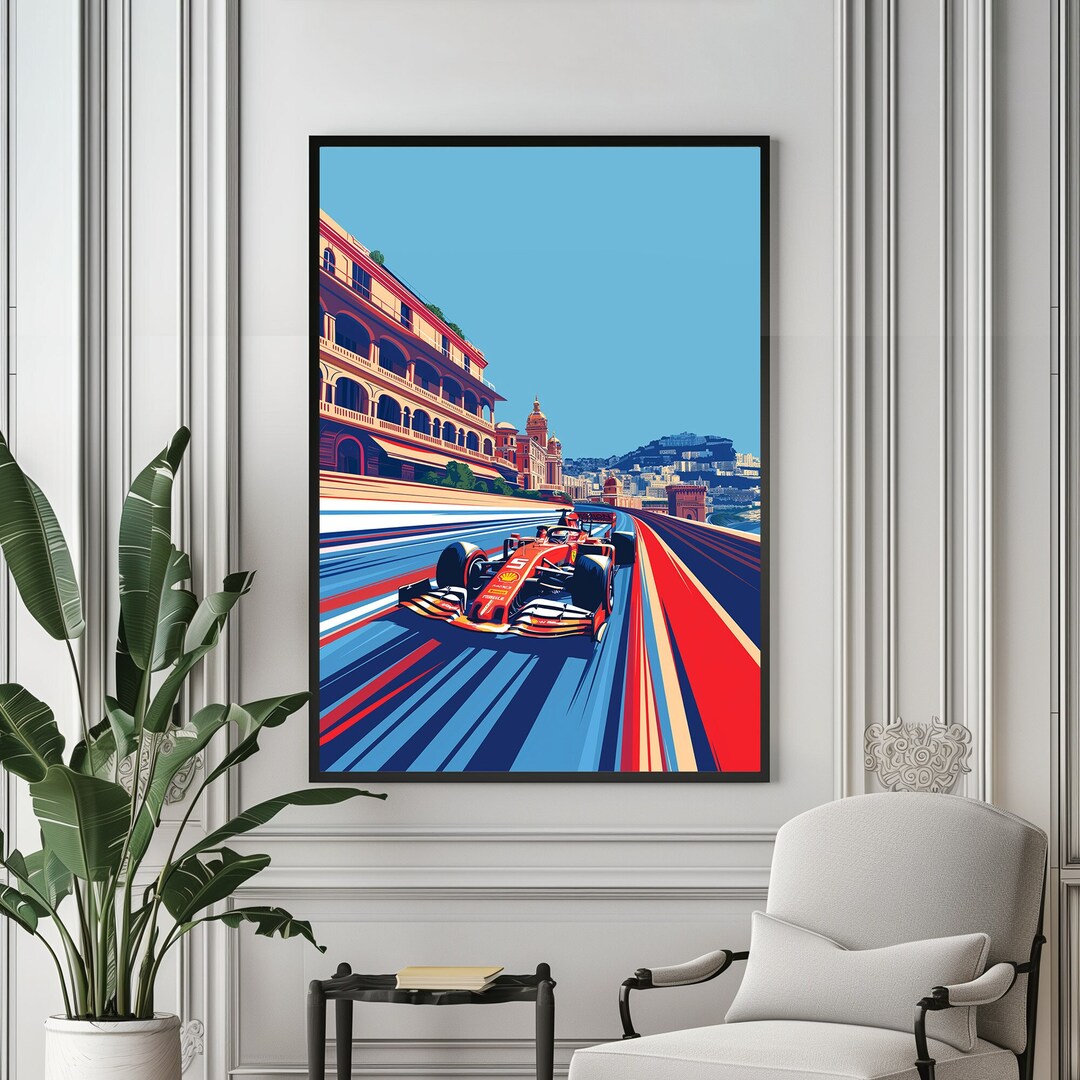Monaco F1 Poster - Monaco Grand Prix Print, Monte Carlo Poster, Formula ...