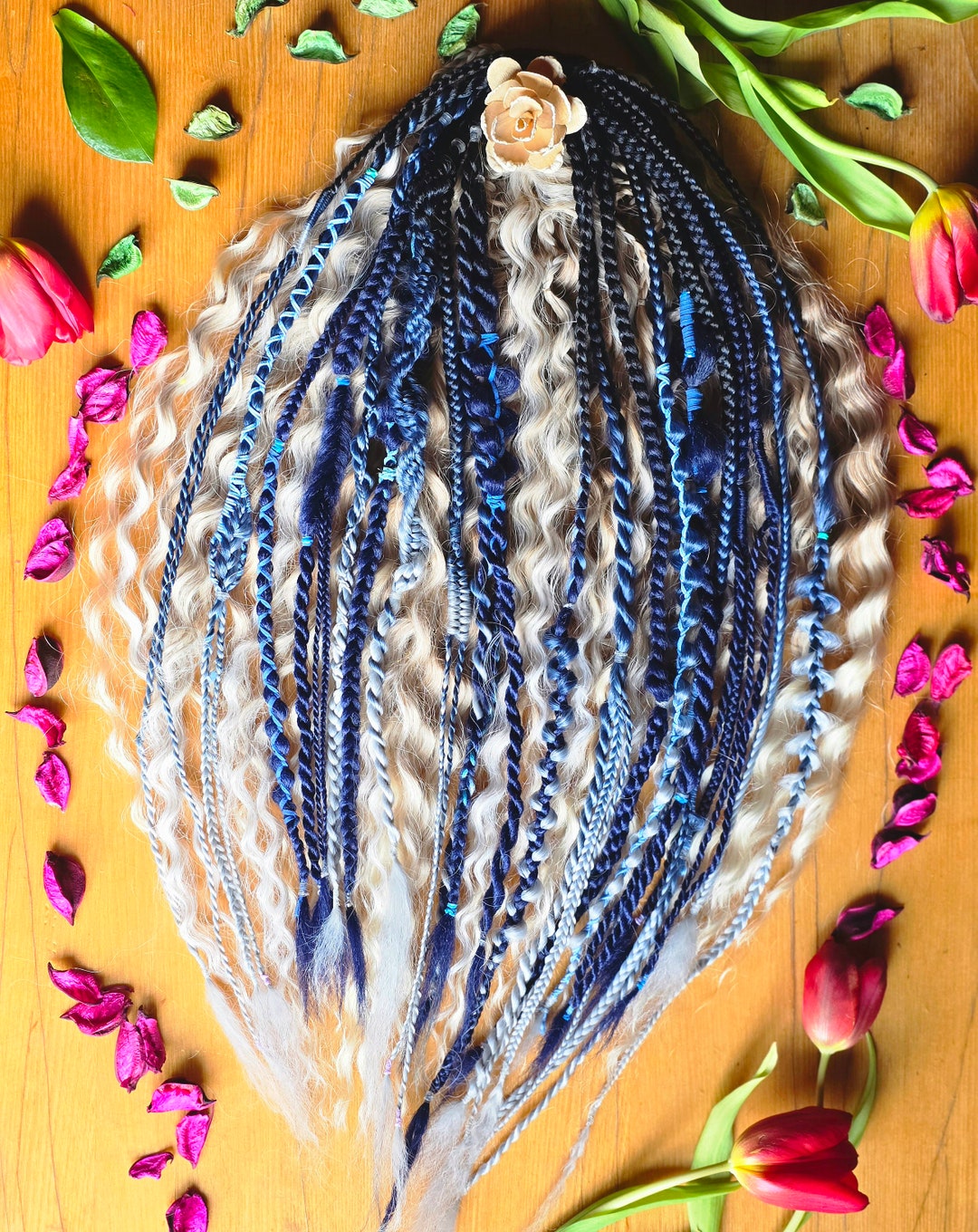 Synthetic Crochet Dreadlock Extensions , Curly Hair Extensions ...