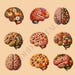 Brain PNG Clipart Bundle, ADHD Awareness Designs, Fall Leaf Mental ...