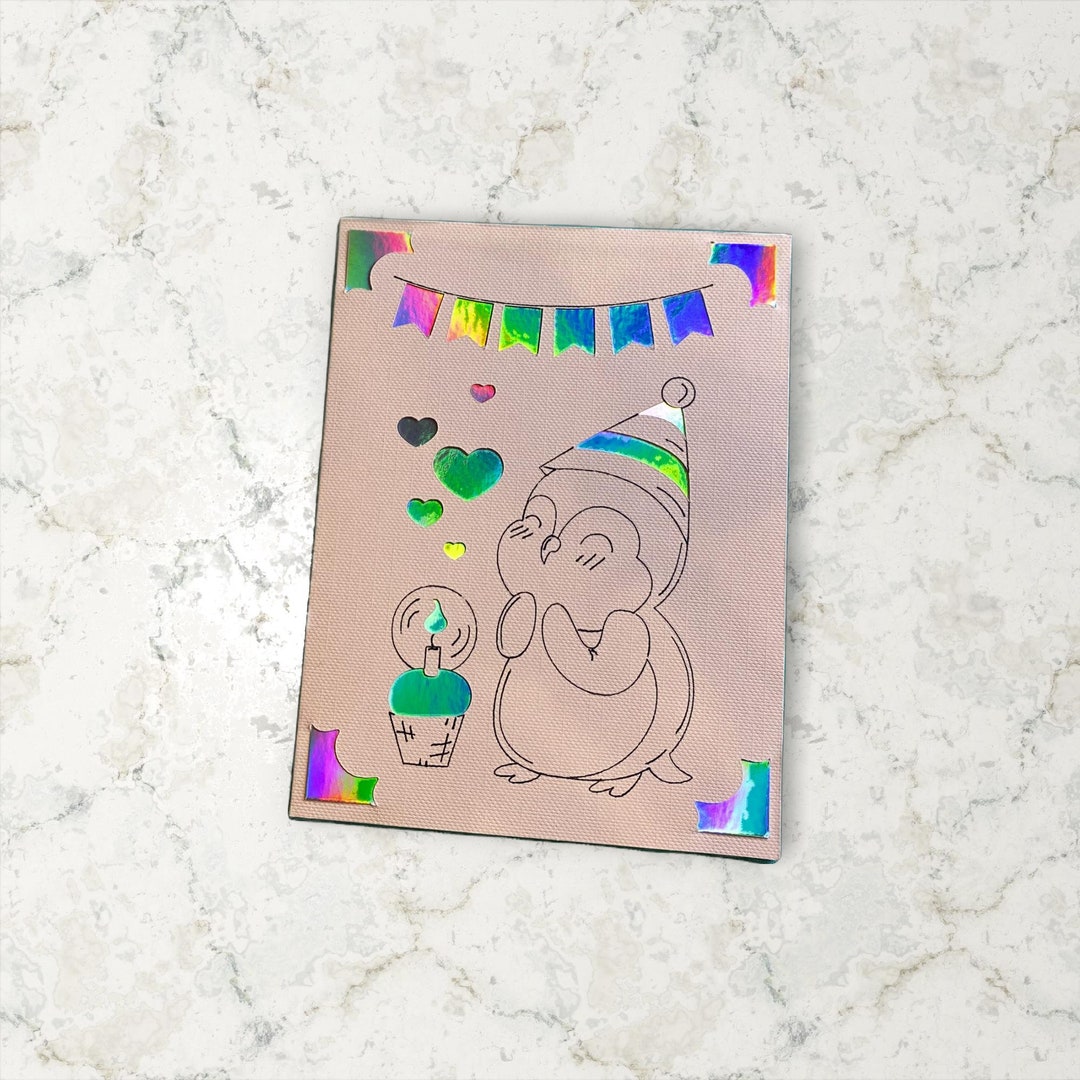 Birthday Card | Penguin | Cute Penguin Card | Handmade Card | Greeting ...