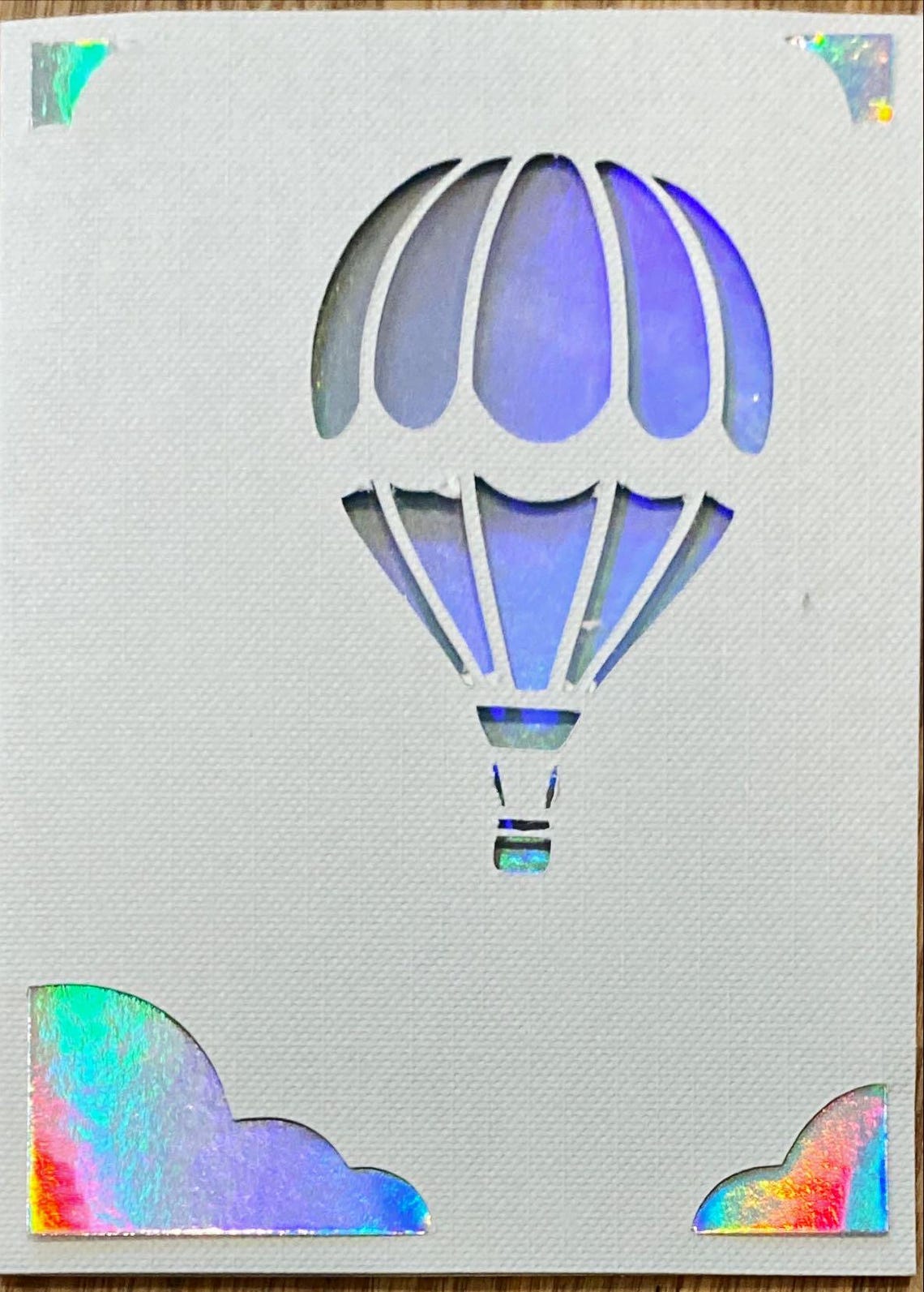 Just Because Card | Hot Air Balloon | Cute Hot Air Balloon Card ...