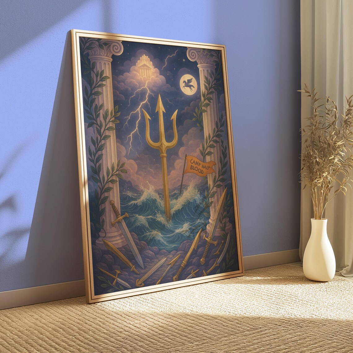 Percy Jackson Art Print Poster, Lightening Thief Themed Print, Book ...