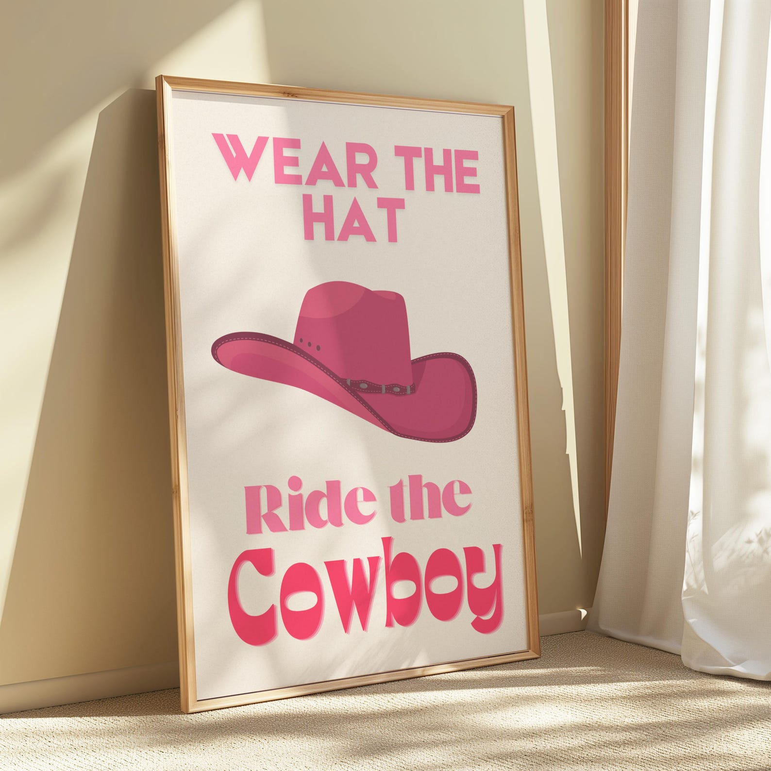Wear the Hat, Ride the Cowboy, Cowboy Art Prints, Cowboy Themed Poster ...
