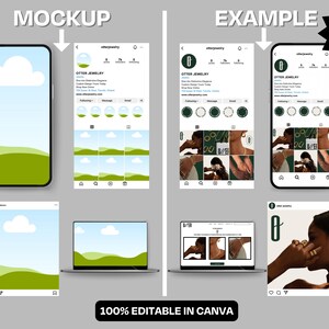 Content Planner Templates | Instagram & Tiktok Feed Design | Canva ...