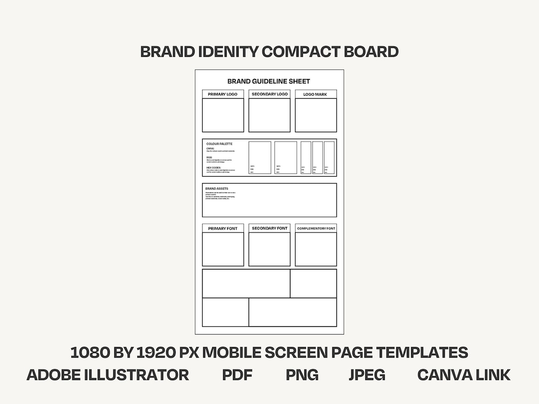 Editable Brand Identity Guideline Template | Customizable Brand Board ...