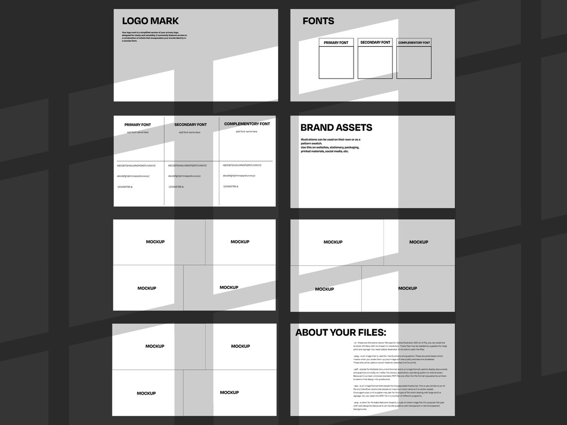 Editable Brand Identity Guideline Templates | Brand Design & Logo ...