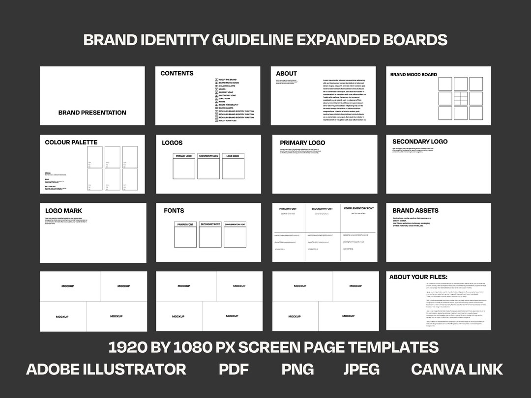 Editable Brand Identity Guideline Templates | Brand Design & Logo ...