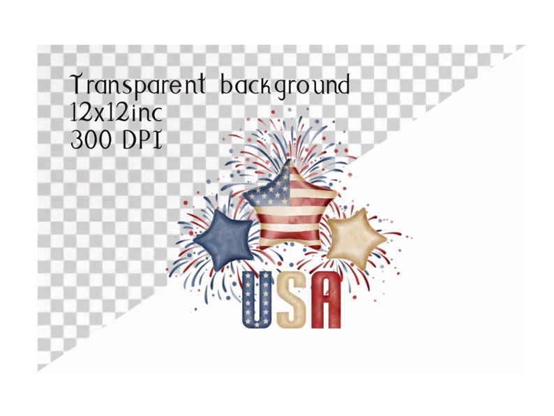35 PNG Patriotic Clipart, Watercolor Independence Day Clipart, 4th of ...