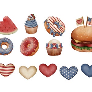 35 PNG Patriotic Clipart, Watercolor Independence Day Clipart, 4th of ...