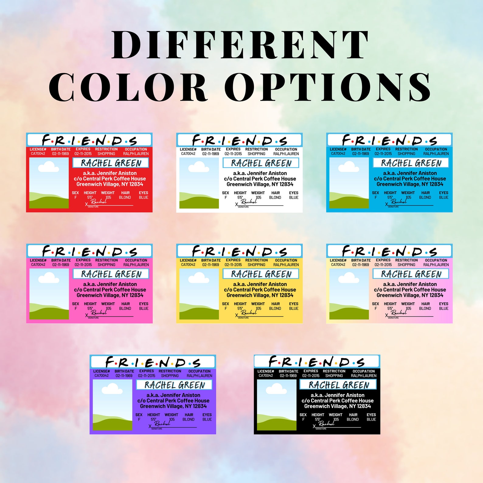 100% PERSONALIZED Friends ID Card Custom Friends Id Card Card for Group ...