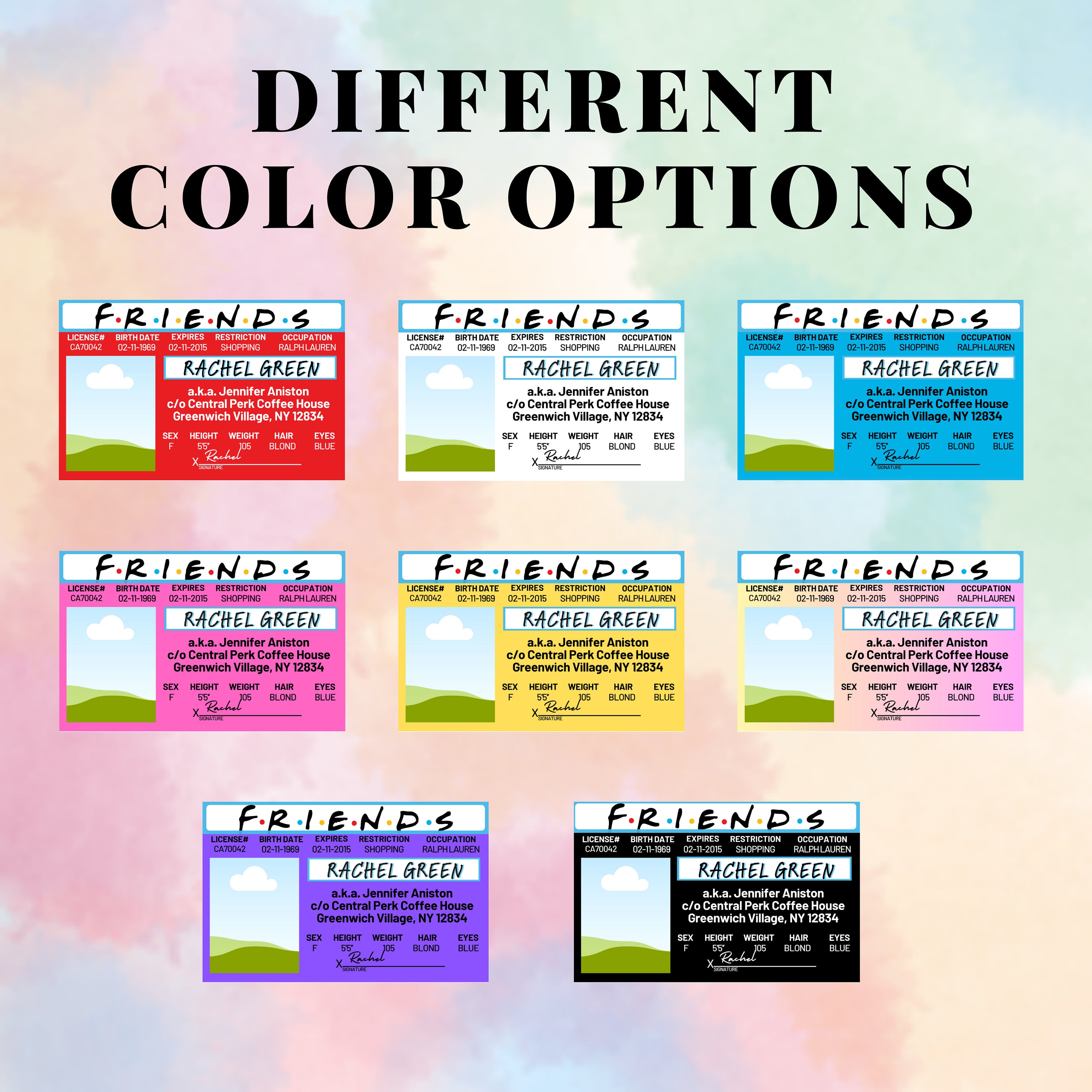 100% PERSONALIZED Friends ID Card Custom Friends Id Card Card for Group ...