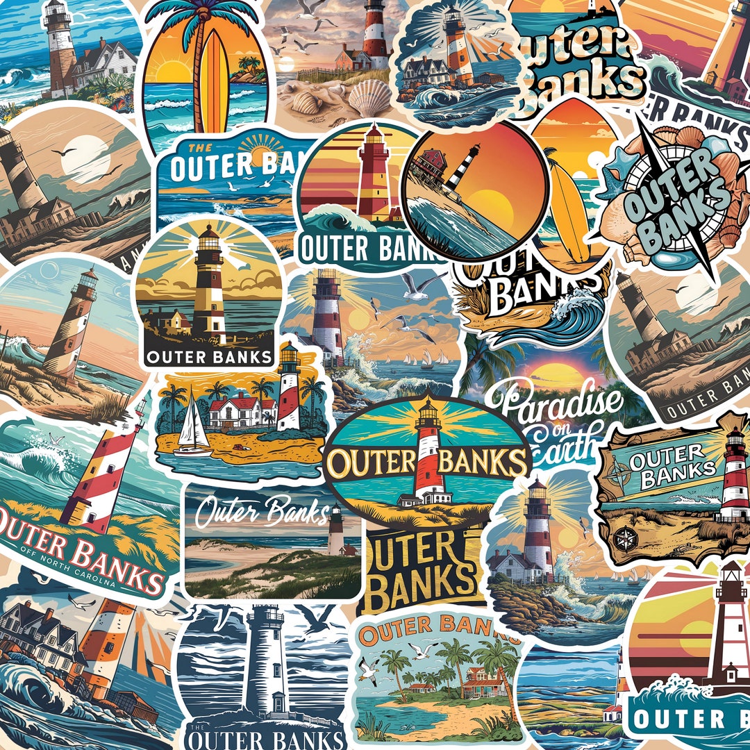 30 Outer Banks Sticker OBX Sticker Printable Stickers Digital Stickers ...