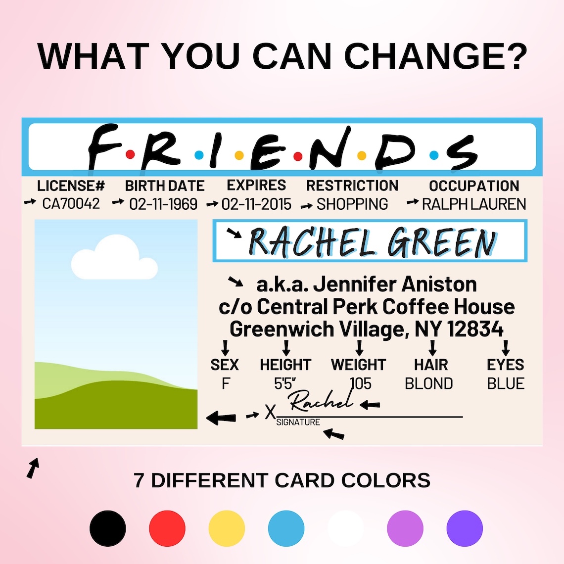 100% PERSONALIZED Friends ID Card Custom Friends Id Card Card for Group ...