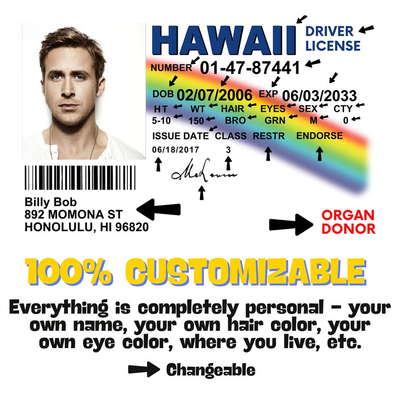 100% PERSONALIZED Mc Lovin ID Custom SUPERBAD Mclovin Id Card Mclovin ...