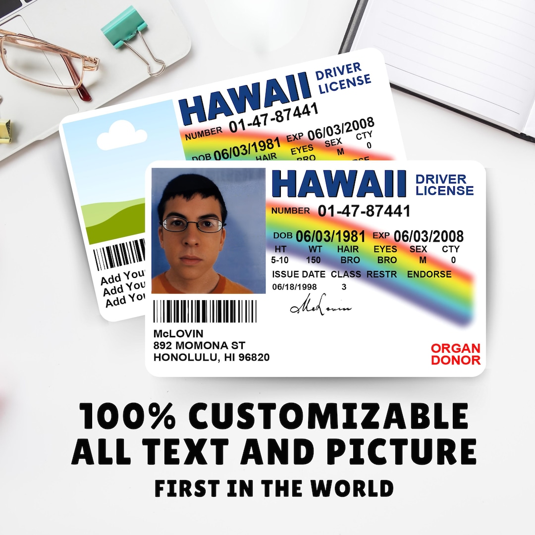 100% PERSONALIZED Mc Lovin ID Card | Custom SUPERBAD Mclovin Id Card ...
