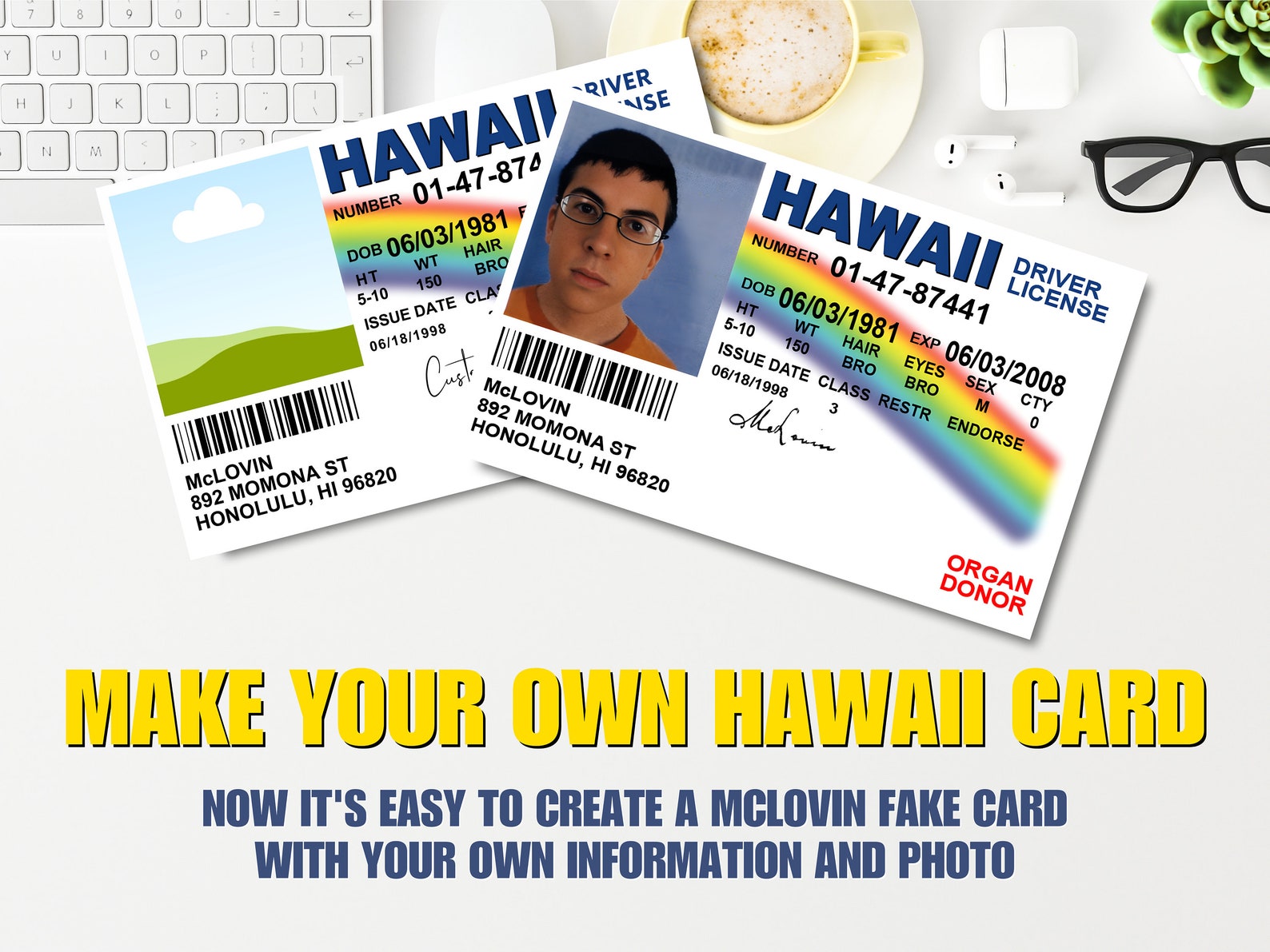 100% PERSONALIZED Mc Lovin ID Card | Custom SUPERBAD Mclovin Id Card ...