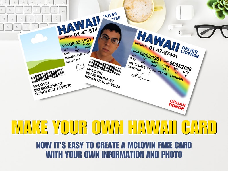 100% PERSONALIZED Mc Lovin ID Card | Custom SUPERBAD Mclovin Id Card ...