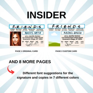100% PERSONALIZED Friends ID Card Custom Friends Id Card Card for Group ...