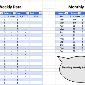 Employee Time and Wage Tracker Excel Spreadsheet - Simple, Easy ...
