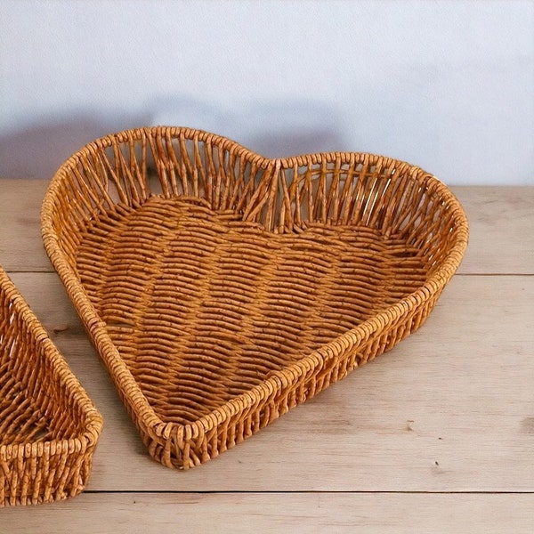 Woven Heart Basket - Etsy