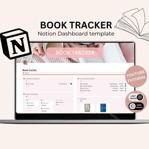 Reading Journal Notion Template Book Tracker Notion Dashboard for Books Digital Reading Planner ...