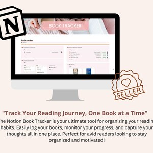 Reading Journal Notion Template Book Tracker Notion Dashboard for Books Digital Reading Planner ...