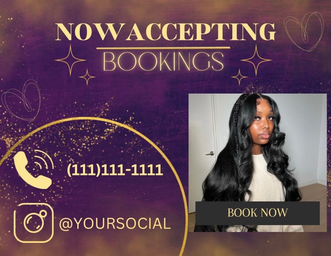Book Now Flyer, Purple Booking Flyer, Editable Booking Flyer, Hair ... Book Now Flyer, Purple Booking Flyer, Editable Booking Flyer, Hair ...