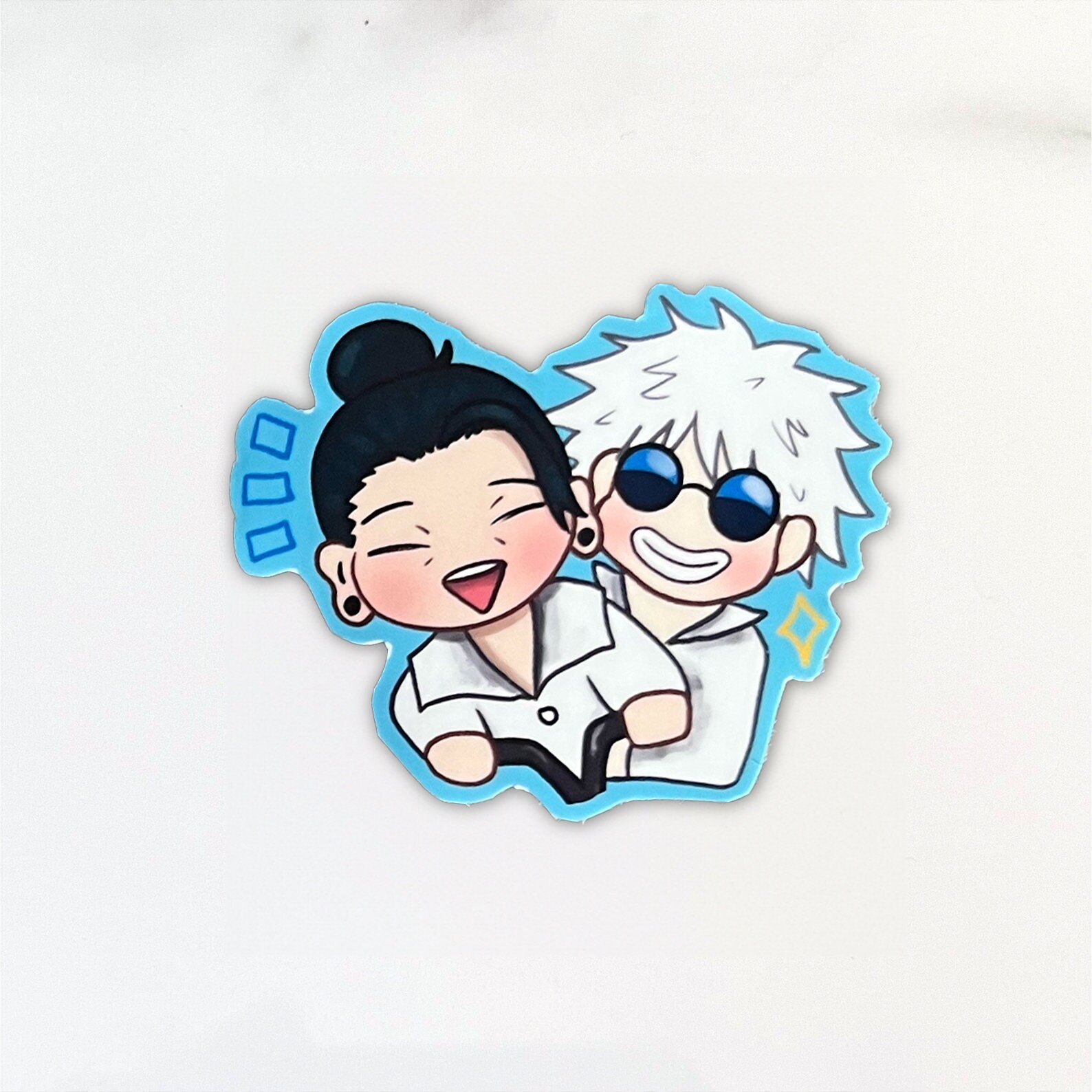 Satosugu Bike Die Cut Glossy Sticker/ Chibi Sorcerer/ Laminated - Etsy