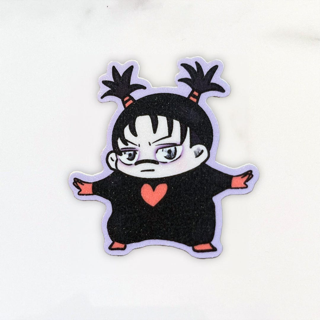 Garu Choso / Vinyl Die Cut Sticker / Glitter Laminate / Chibi Sorcerer ...