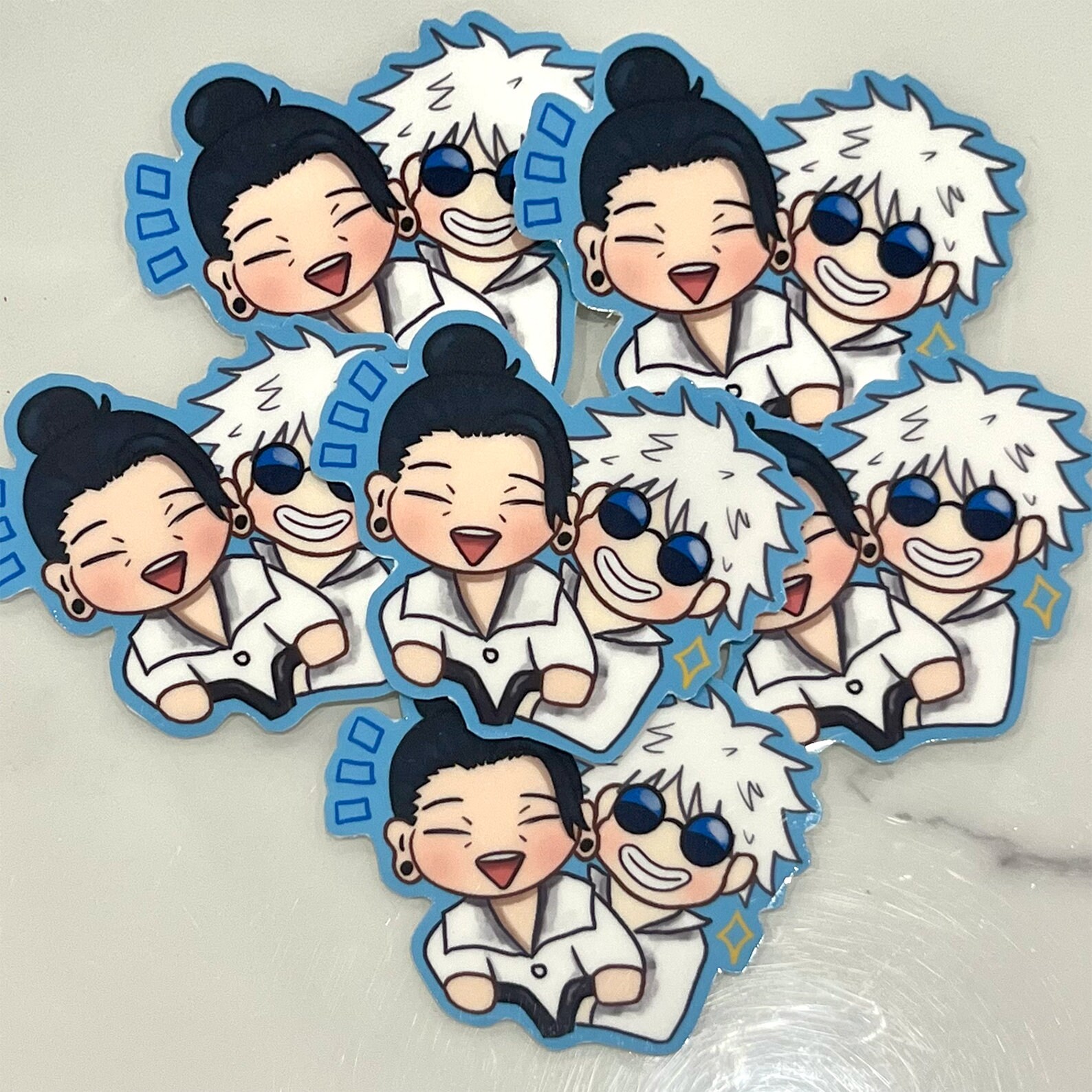 Satosugu Bike Die Cut Glossy Sticker/ Chibi Sorcerer/ Laminated - Etsy