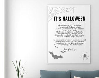 Printable Halloween Poem Wall Art - Etsy