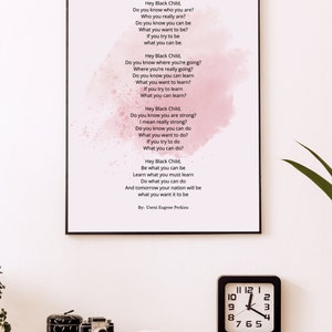 HEY BLACK CHILD, Black African-american Inspirational Poem for Child ...