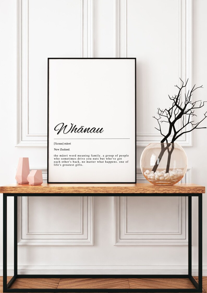 Maori Print, Whanau Definition Print, Whanau Poster, New Zealand Family ...