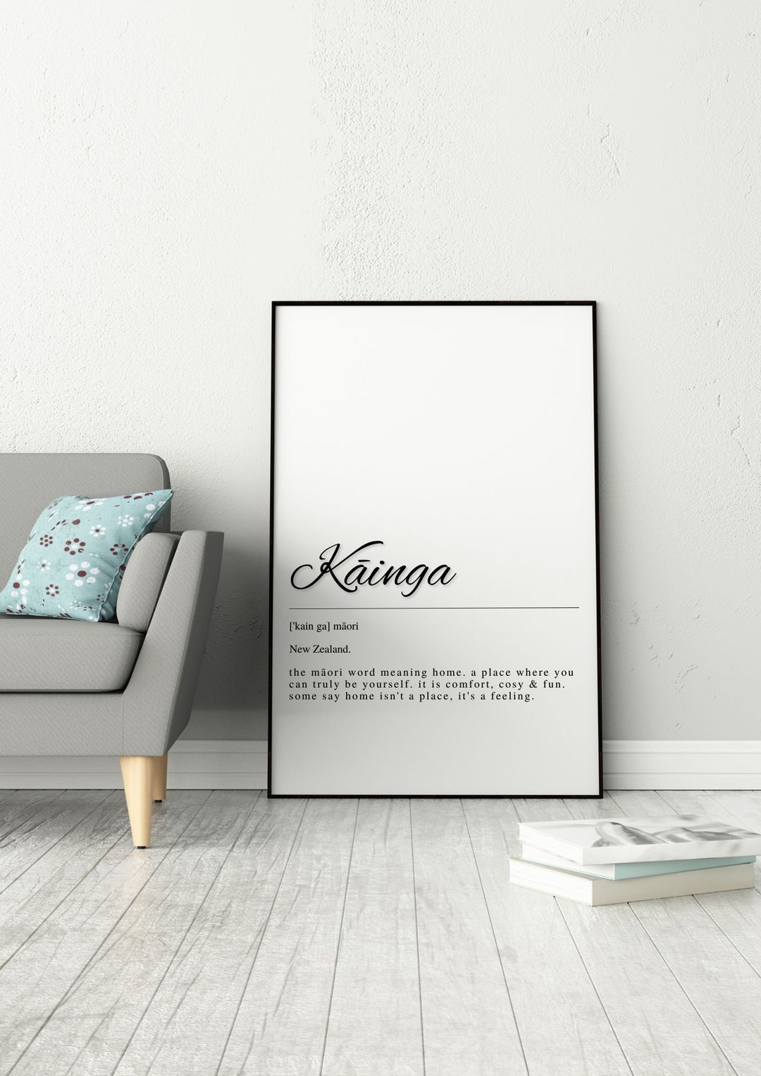 Maori Prints, New Zealand Poster, Kainga Definition Print, New Zealand ...