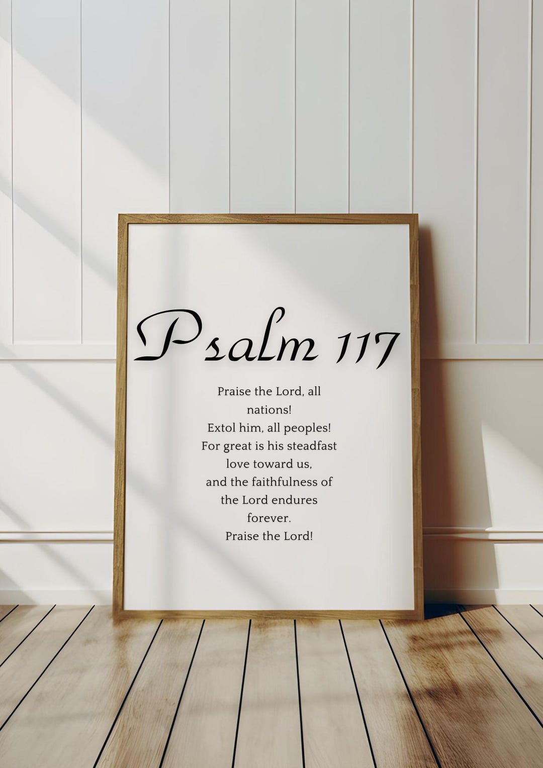 Psalm 117 Great is His Steadfast Love Printable, Bible Chapter Poster ...