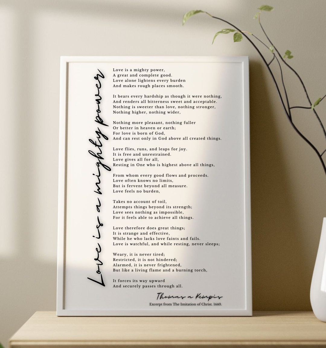 Love Poem Wall Poster Wedding Gift for Lover Quotes About Love Soulmate ...