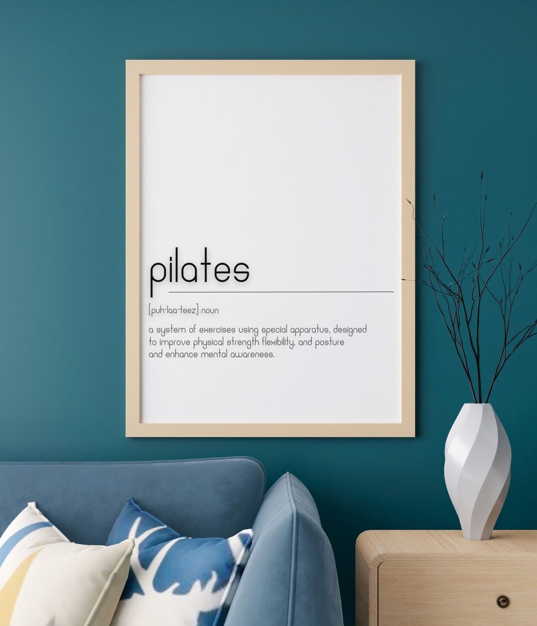 PILATES DEFINITION MEANING Digital Download Printable Wall Art Pilates ...