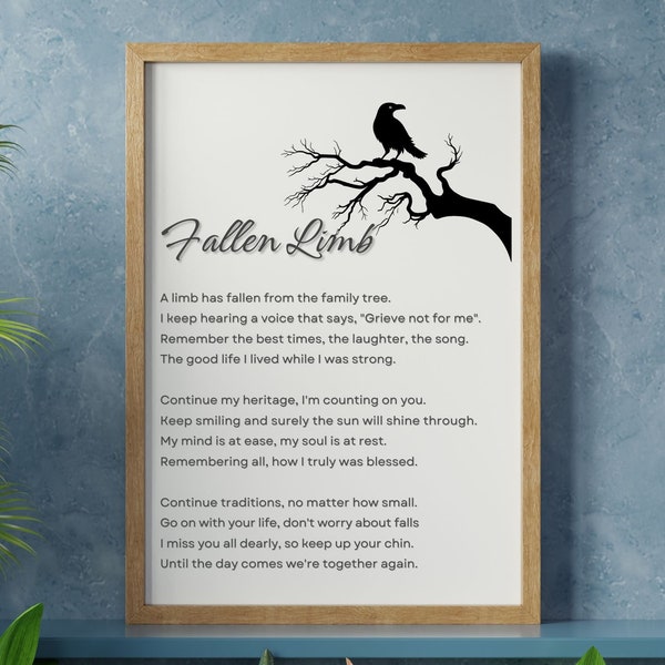 Fallen Limb Poem - Etsy