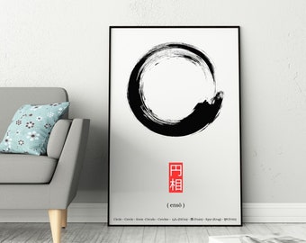 Enso Zen Wall Art, Enso Circle Poster, Enso Circle, Zen Home Decor, Zen ...