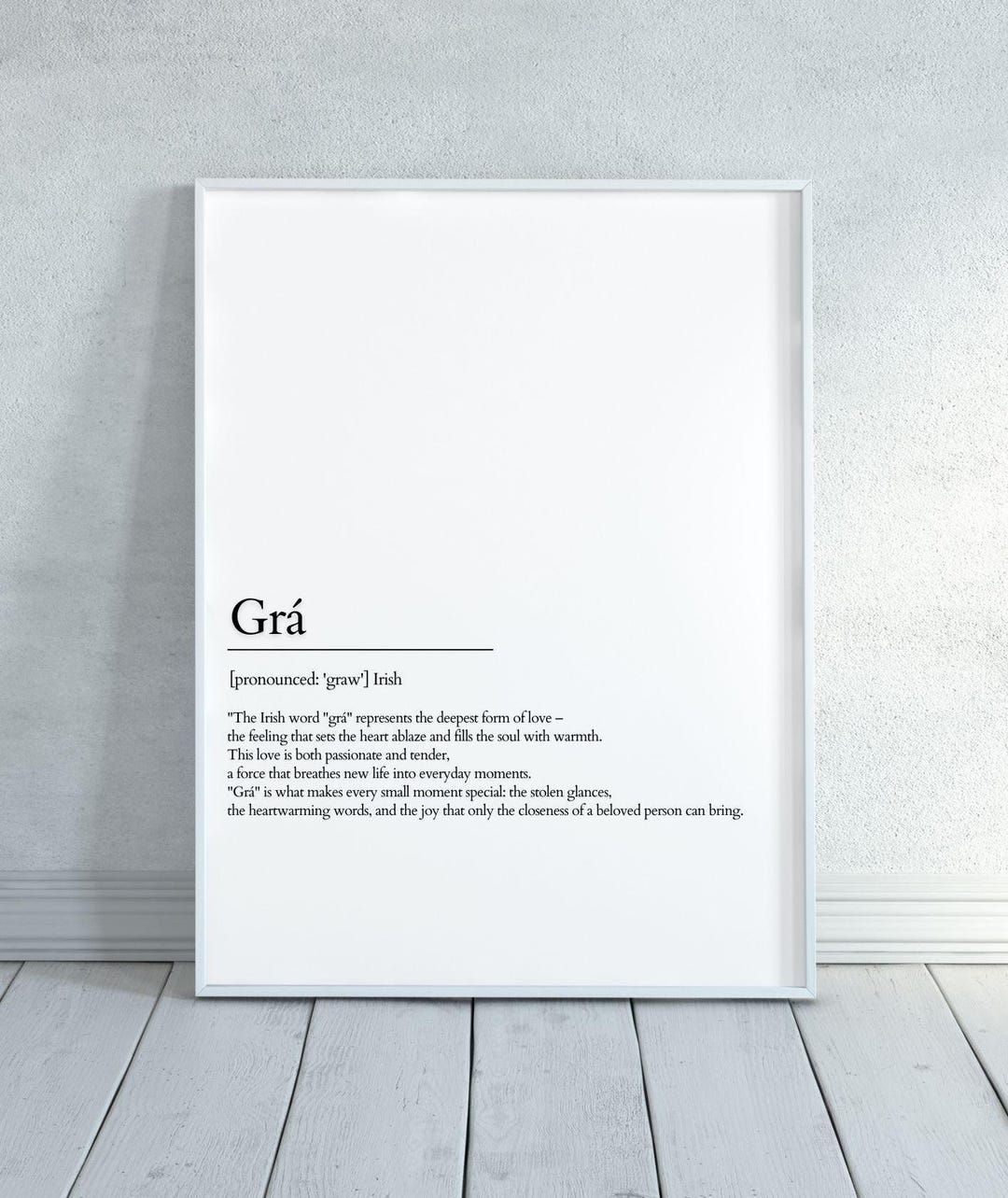 Grá Irish Print, Grá Definition Print, Ireland Print, Irish Sayings ...