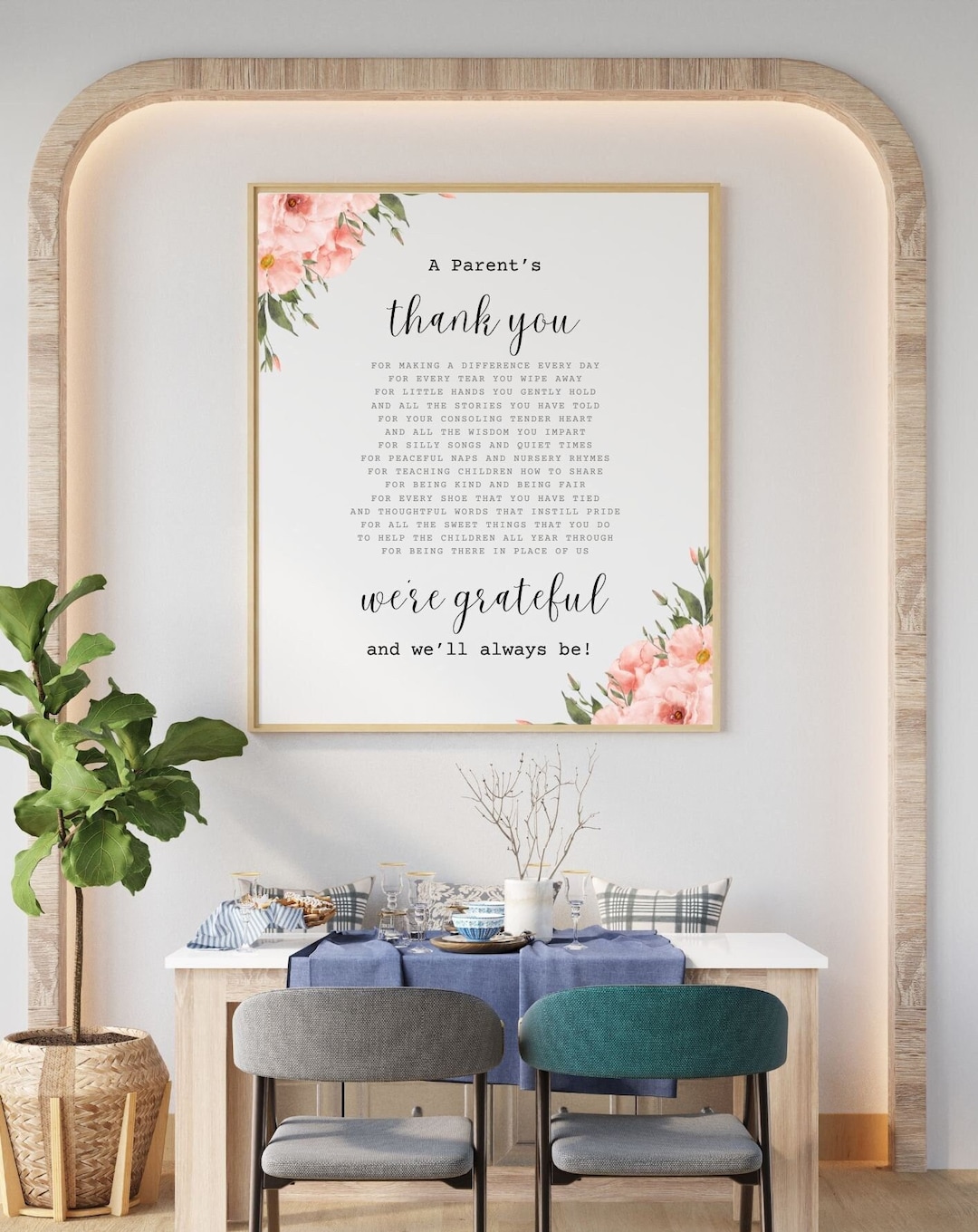 A Parents Thank You Printable Nursery Teachers Teaching Teacher's Day ...