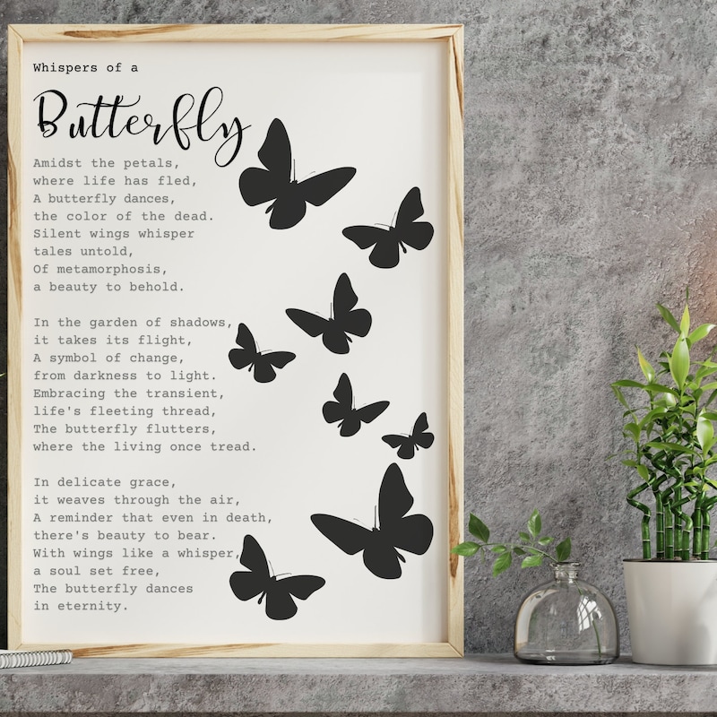 Butterfly Poem - Etsy