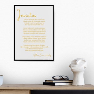 Printable Invictus Poem, Invictus Poem by William Ernest Henley ...