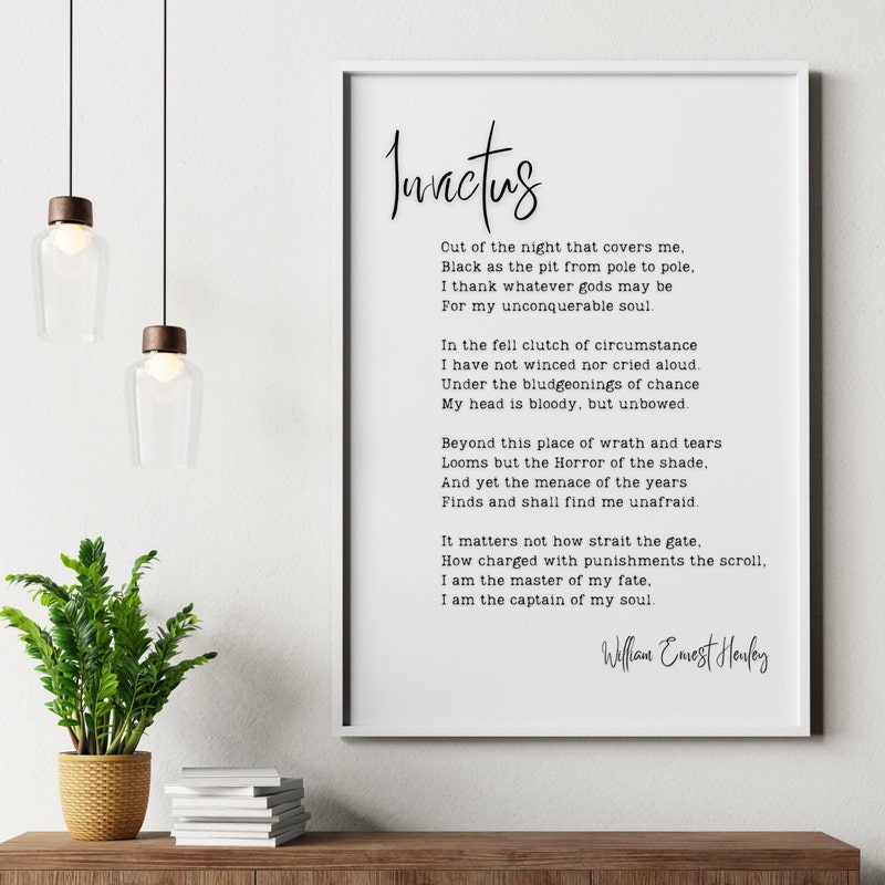 Invictus Poem - Etsy
