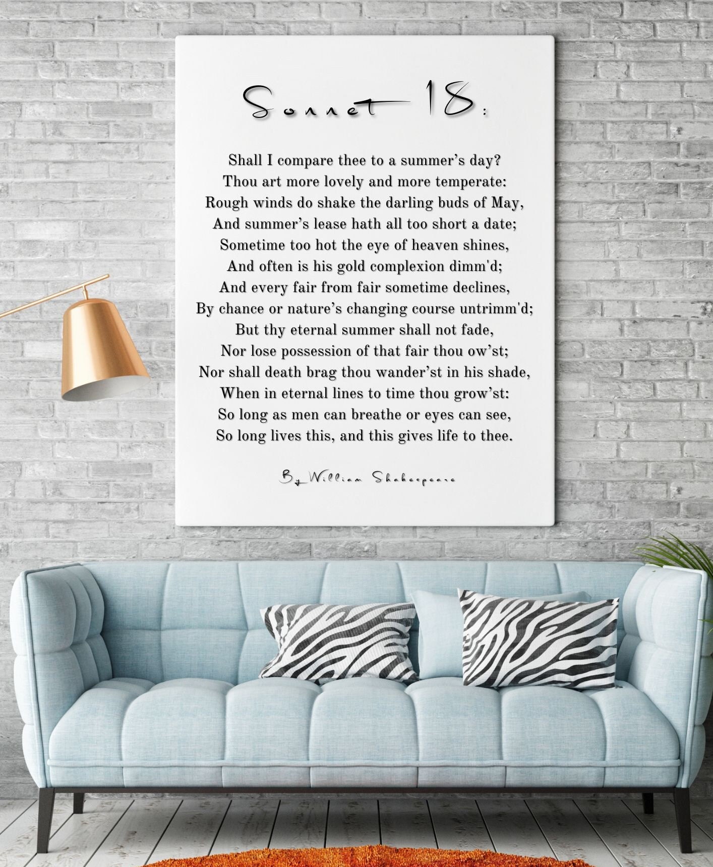 Sonnet 18, William Shakespeare Poem, Sonnet 18 Print, Shakespeare Print ...