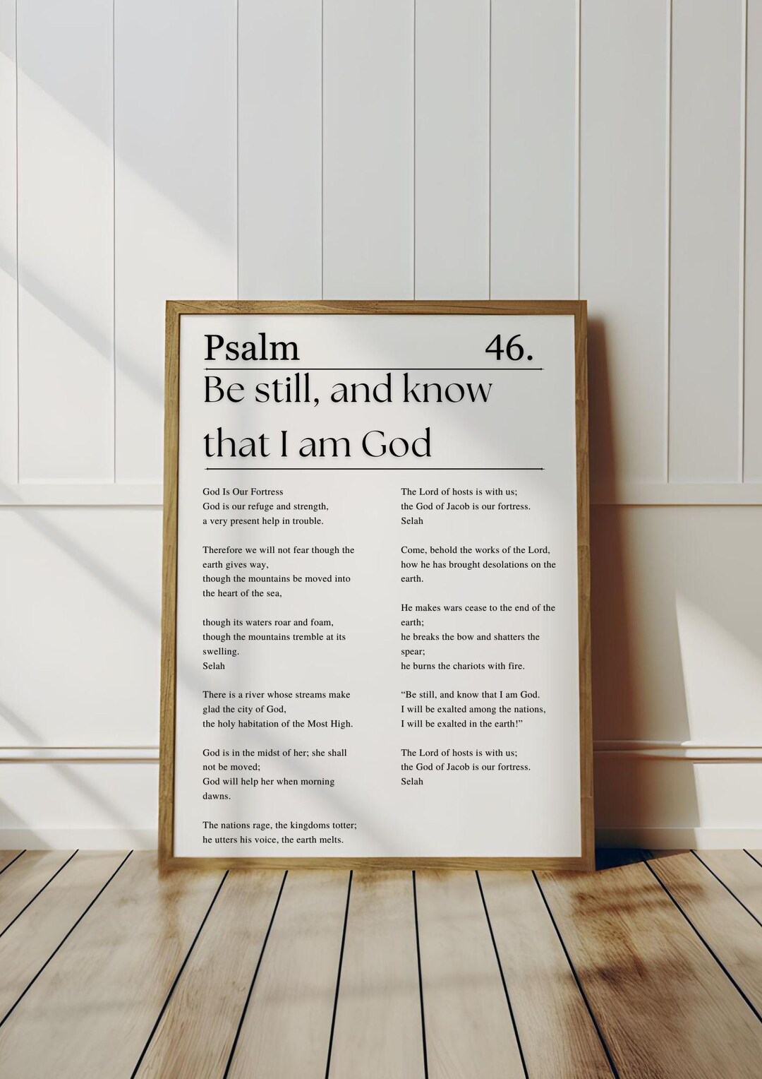 Psalm 46 Be Still and Know Printable, Bible Chapter Poster, Bible Verse ...