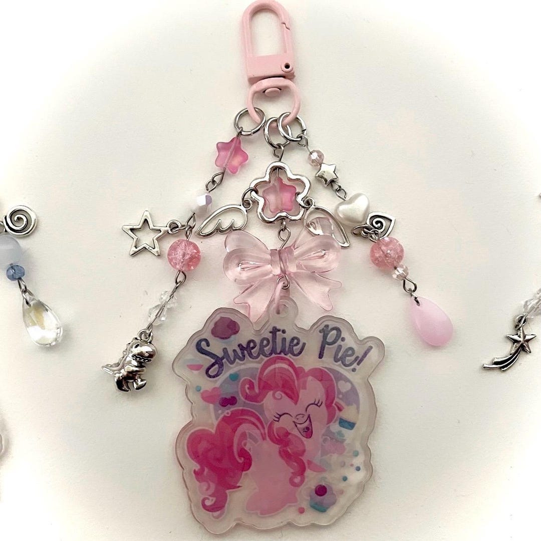 Pinkie Pie Inspired Keychain - Etsy